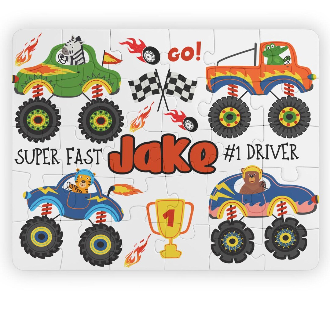 Kids Puzzle, 30-piece - Funny Monster Truck Puzzle for Boys ...