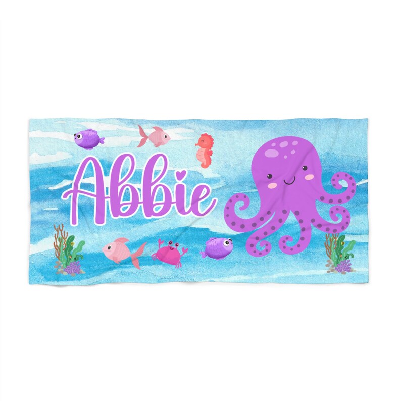 Personalized Kids Beach Towel - Custom Gift for Birthday or Holiday ...