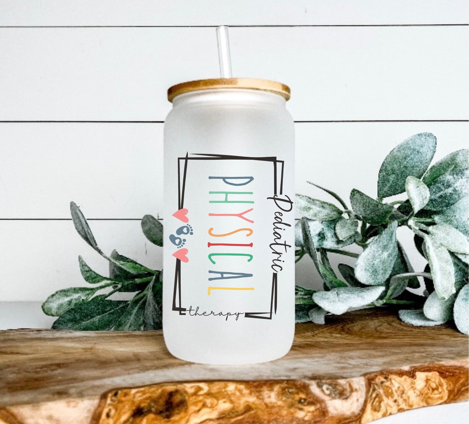 Pediatric Physical Therapy Iced Coffee Glass, Pediatric PT Gift, Peds ...