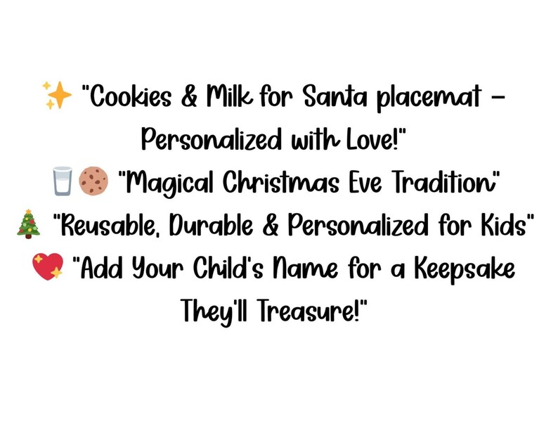 Personalized Santa Placemat for Cookies & Milk | Laminated Kids ...