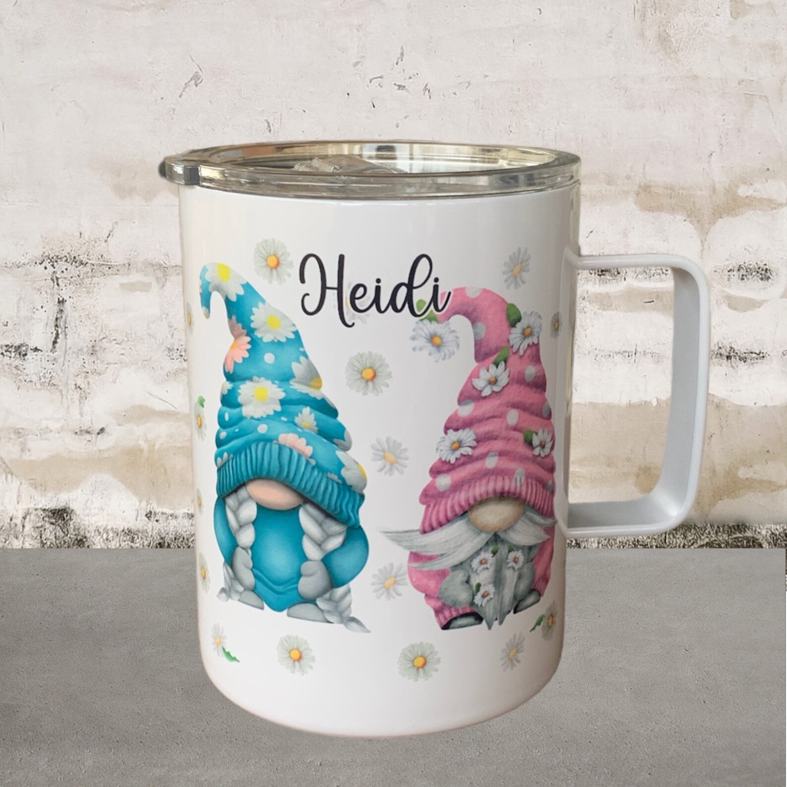 Gnome Coffee Cup, Custom Gnome Coffee Mug, Daisy Gnome Coffee Mug ...