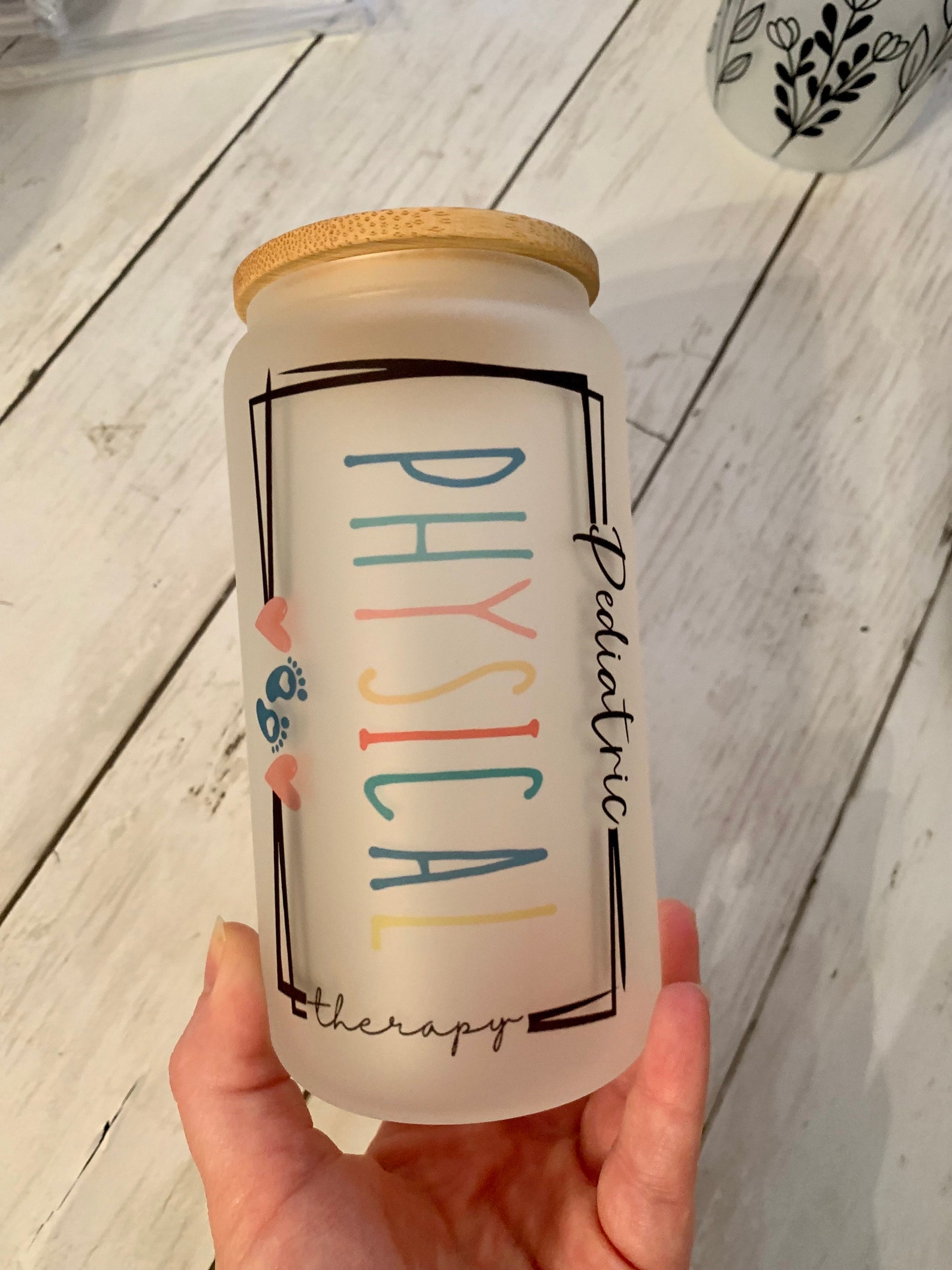 Pediatric Physical Therapy Iced Coffee Glass, Pediatric PT Gift, Peds ...