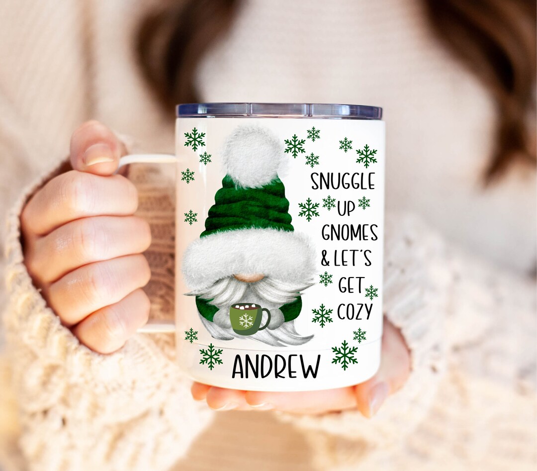 Gnome Coffee Cup, Custom Gnome Coffee Mug, Holiday Coffee Mug, Gnome ...