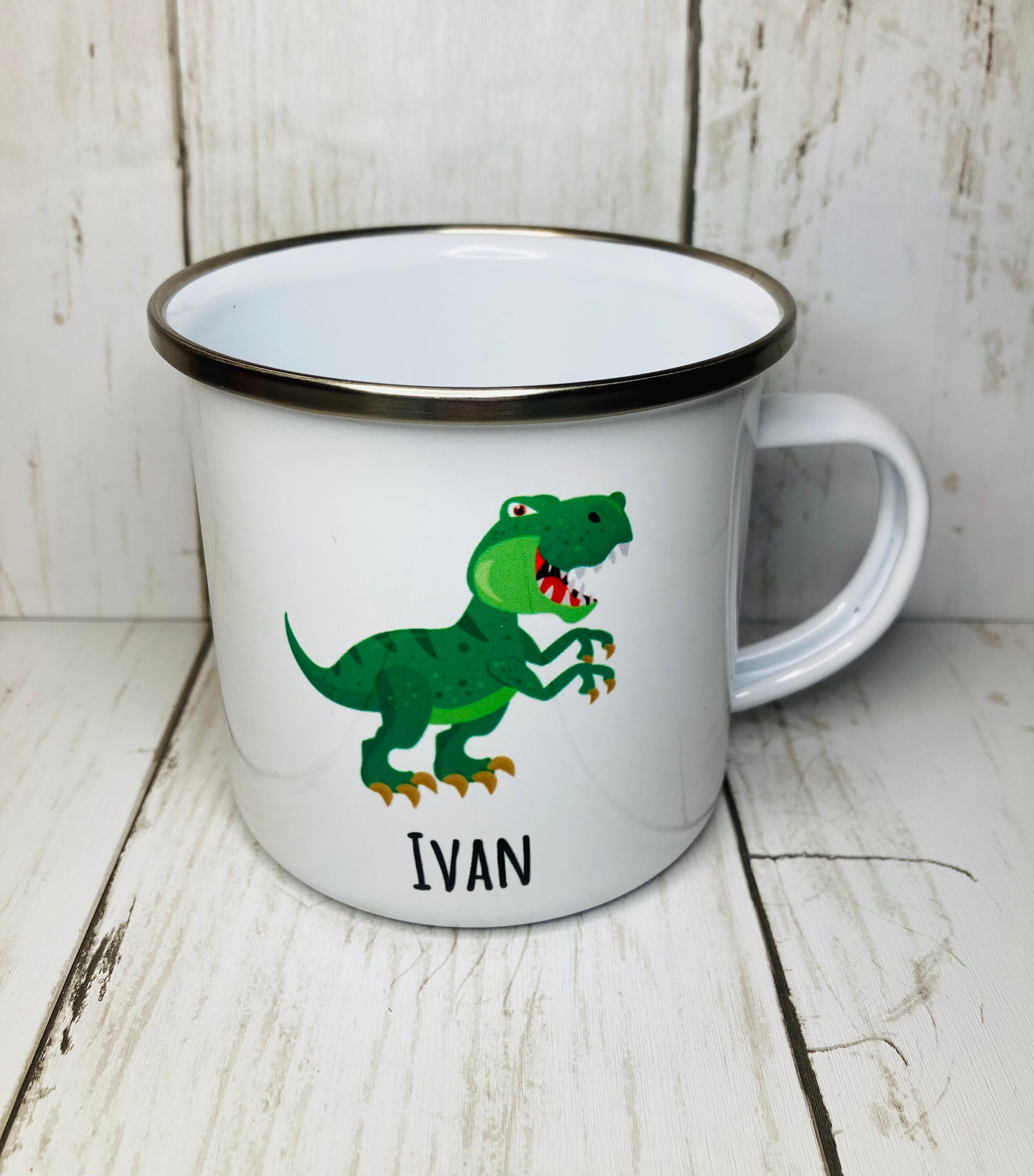 Camp Mug, Dinosaur Gift for Kids, Dinosaur Cup With Name, Kids Gift ...