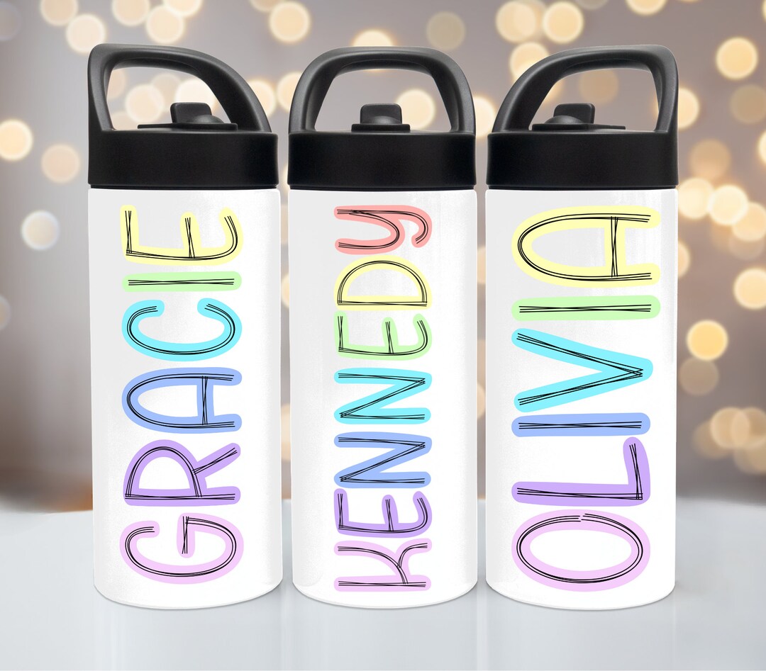 Kid's School Water Bottle, Girl's Water Bottle for School, Backpack ...