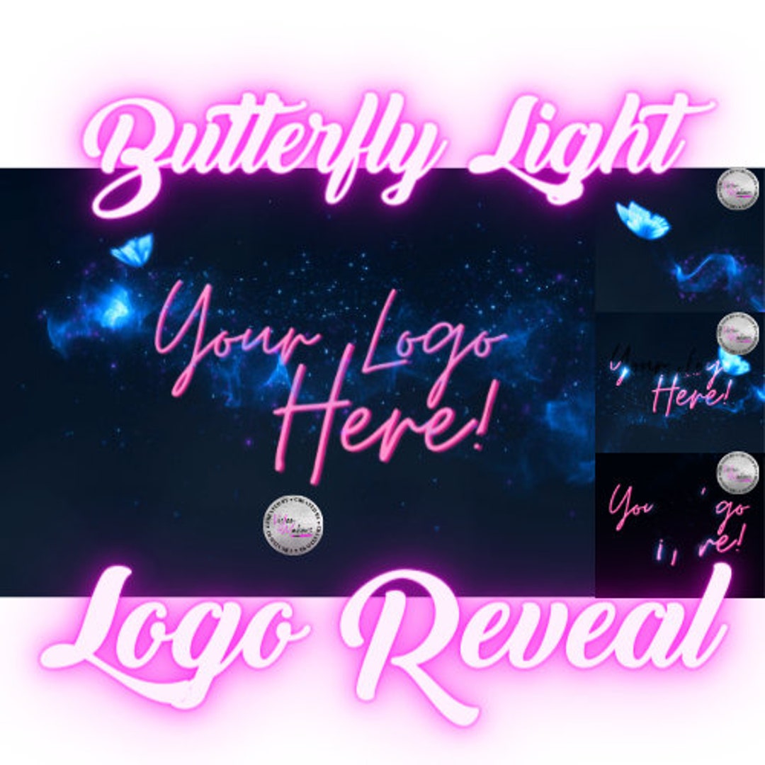 Butterfly Light, Animated Butterfly Logo Reveal Video - Etsy