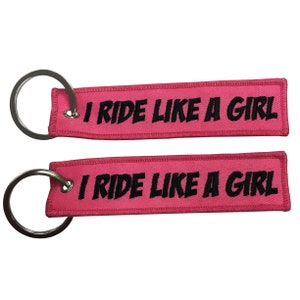 I Ride Like A Girl Key Tag for Motorcycles, Scooters, Cars & Gifts - Etsy