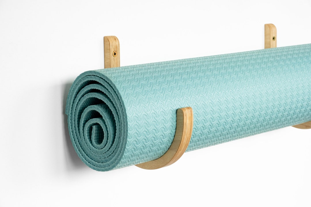 Wooden Wall Holders for Yoga Mat Wall Mount Yoga Mat Hook Foam - Etsy