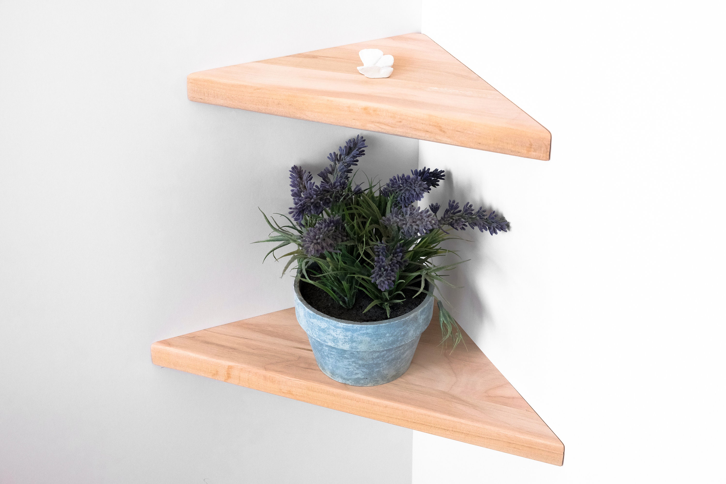 Set of 1 2 or 3 Triangle Corner Shelves Floating Shelves - Etsy