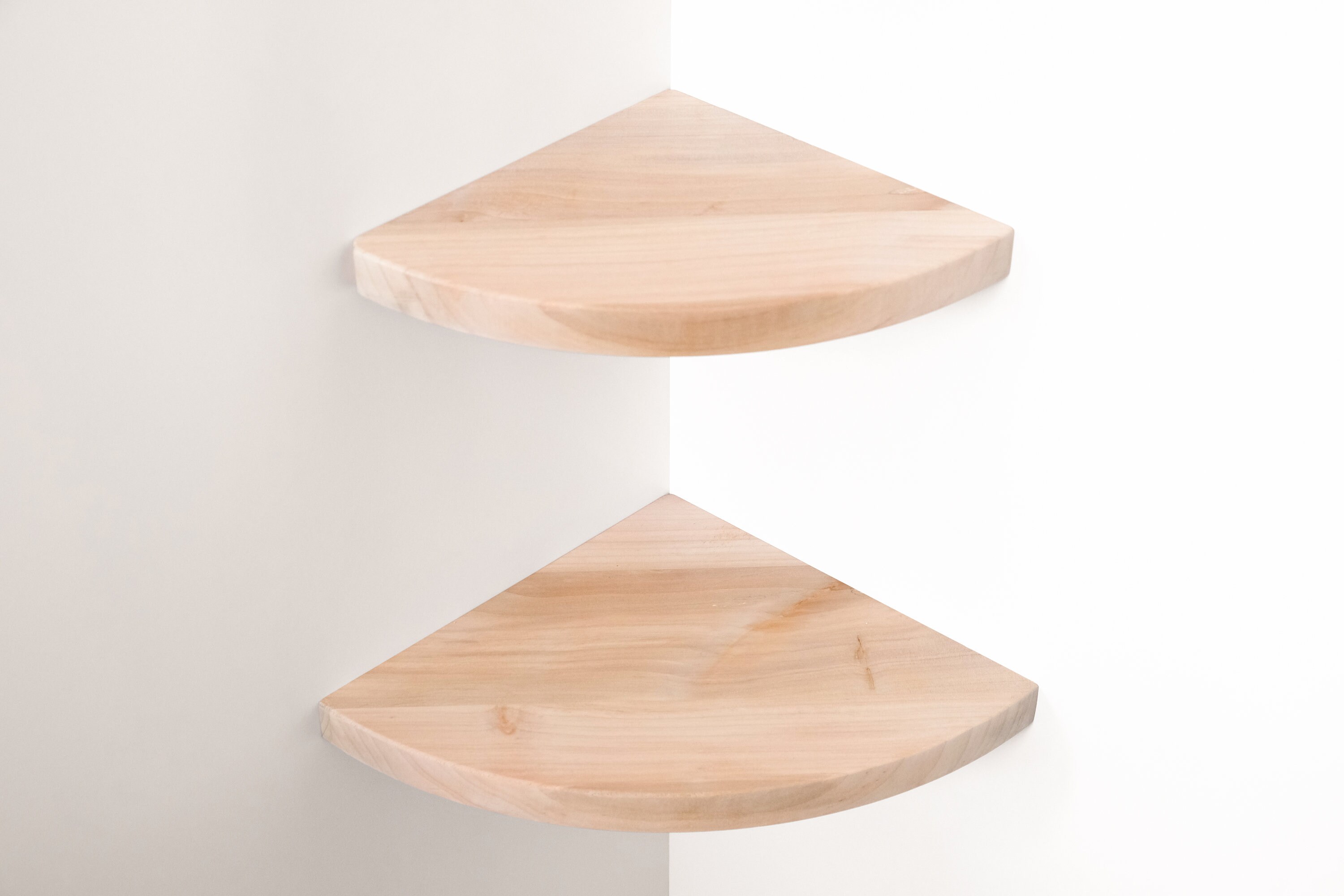 Set of 1 2 or 3 Corner Shelf With Radius Wall Organizer - Etsy Canada