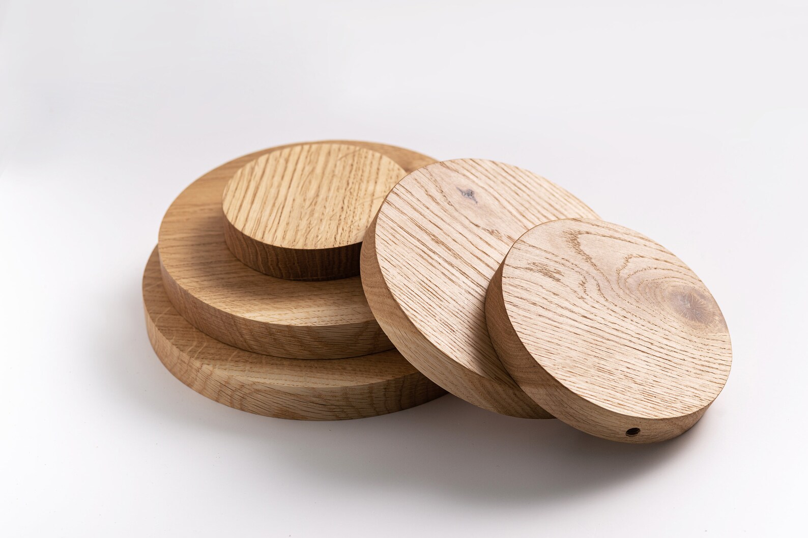 SET of Round Wooden Shelves Small Floating Shelf Modern - Etsy