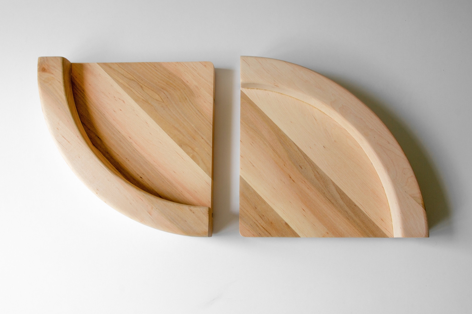 Corner Wooden Rounded Shelf With Edging, Wall Shelf, Plant Shelf ...