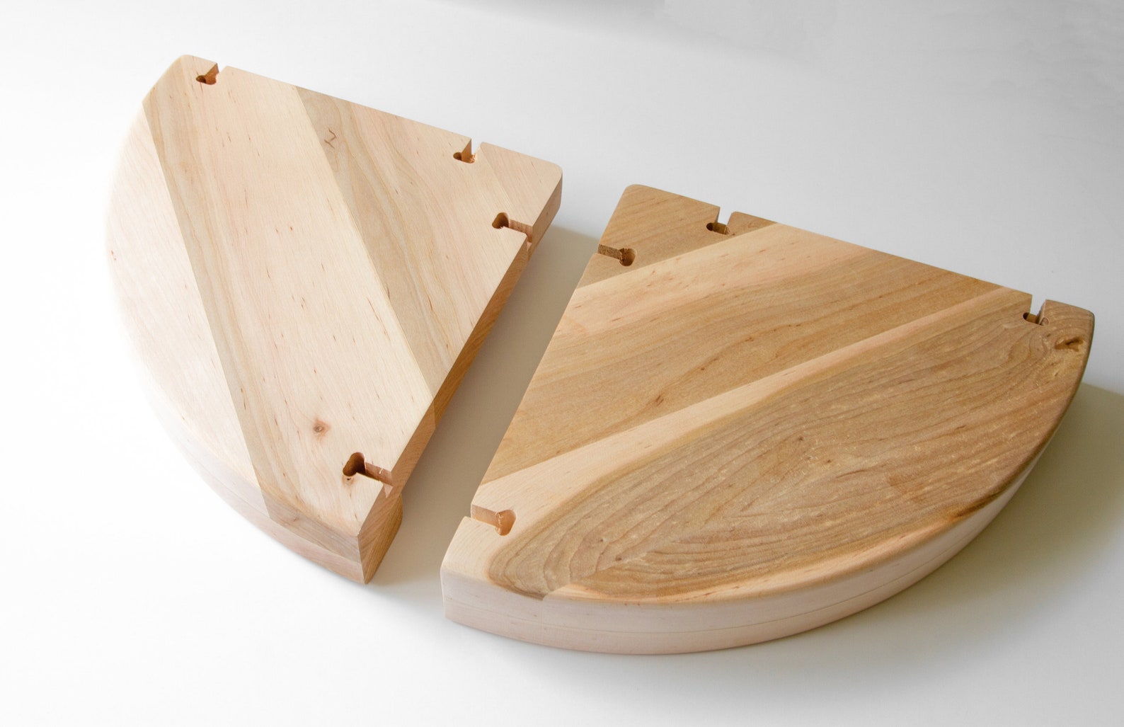 Corner Wooden Rounded Shelf With Edging, Wall Shelf, Plant Shelf ...