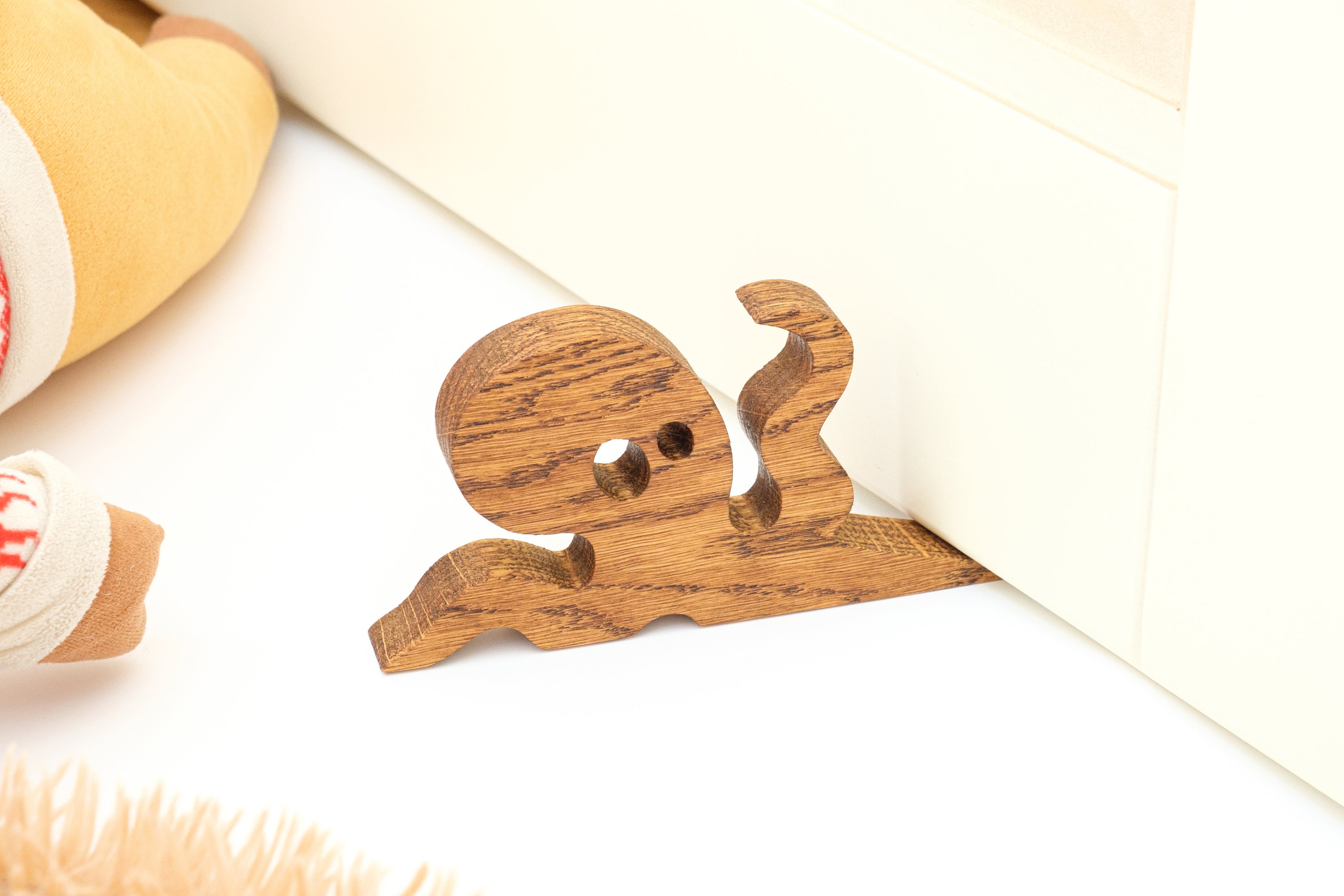 Wooden Octopus Door Stopper Oak Door Stop Wooden Door Stop - Etsy Canada