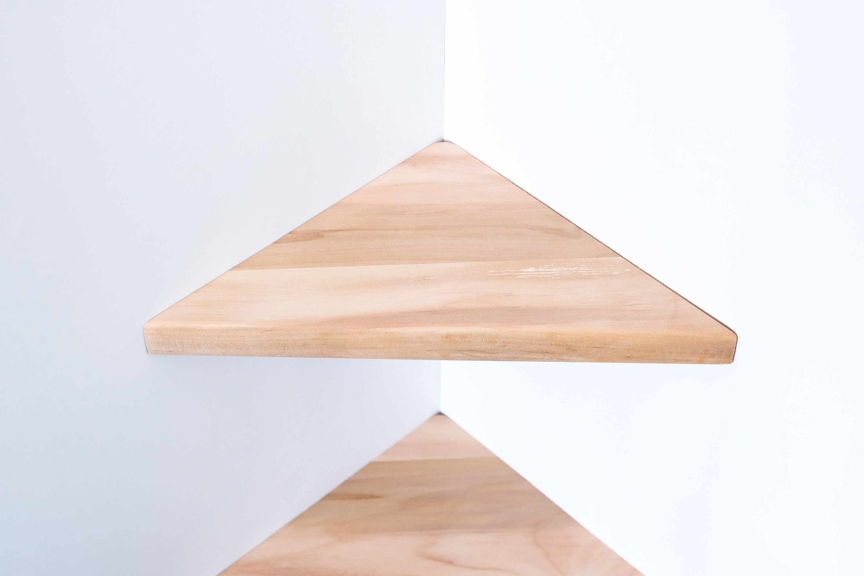 Set of 1 2 or 3 Triangle Corner Shelves Floating Shelves - Etsy