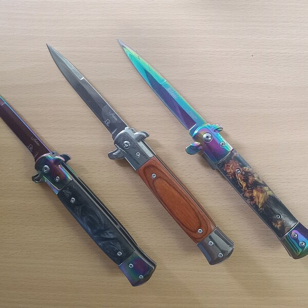 Stiletto Spring Assist Knife - Etsy