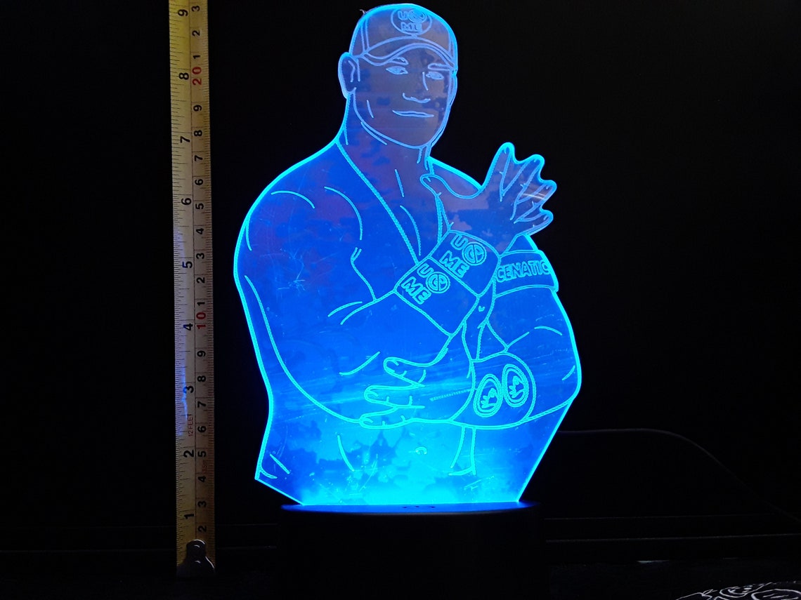 John Cena WWE Color-Changing LED Night Light Lamp | Etsy