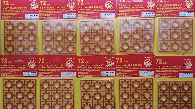 10 Ring Cap Gun Ammo Packs FREE Shipping 72-shot BUNDLE - Etsy