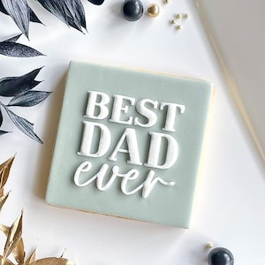 Fathers Day Embosser Stamp - Best Dad Ever Reverse Embosser Stamp - Etsy