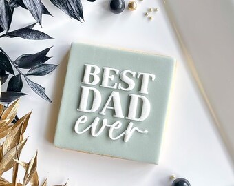 Fathers Day Embosser Stamp Bold Dad or Daddy Embosser Stamp Set Reverse ...
