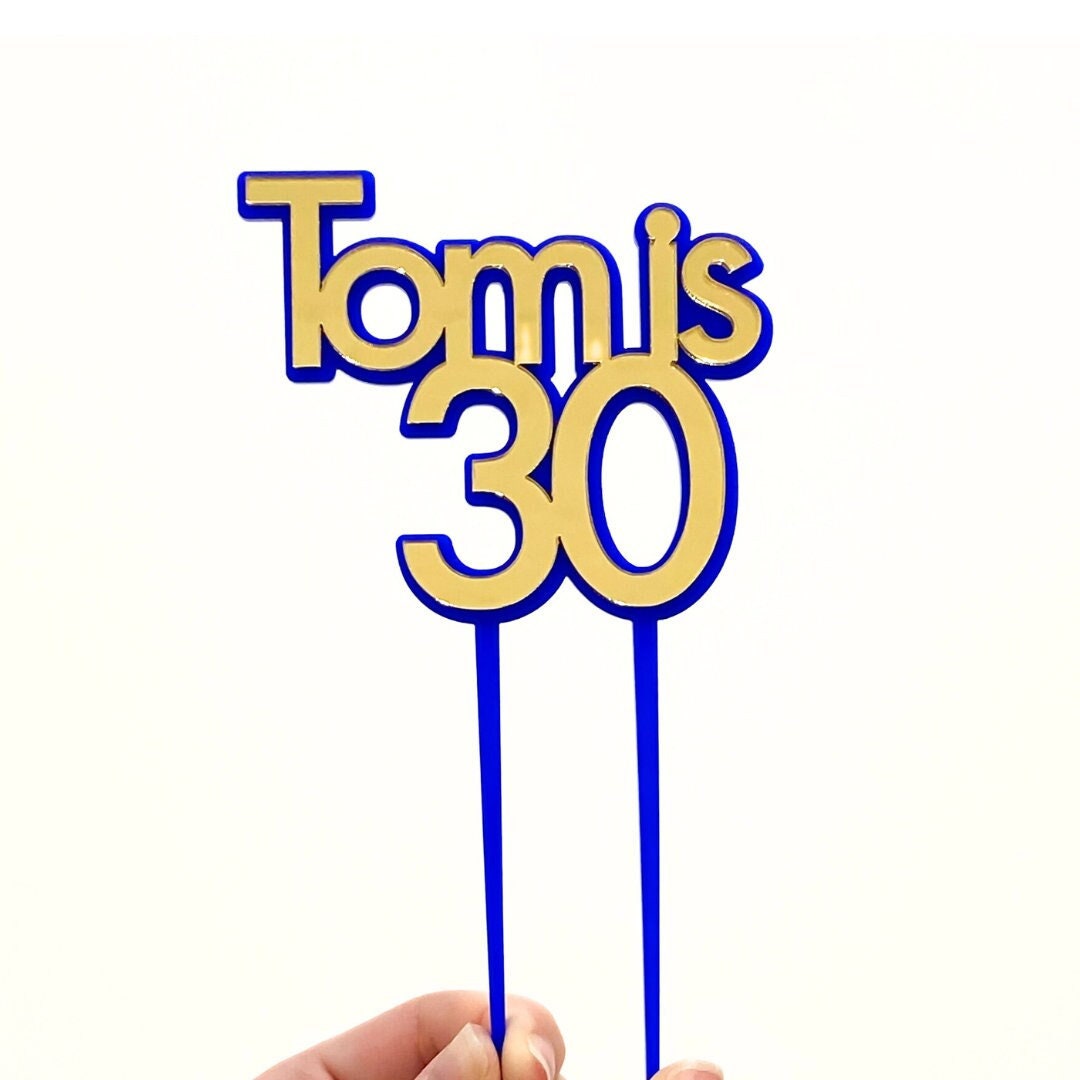 Personalised Double Layer Cake Topper | Name is Age Customised Acrylic ...