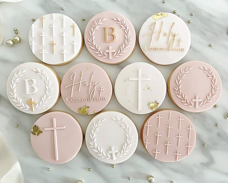 Personalised Holy Cross Embosser Stamp Reverse Fondant - Etsy UK