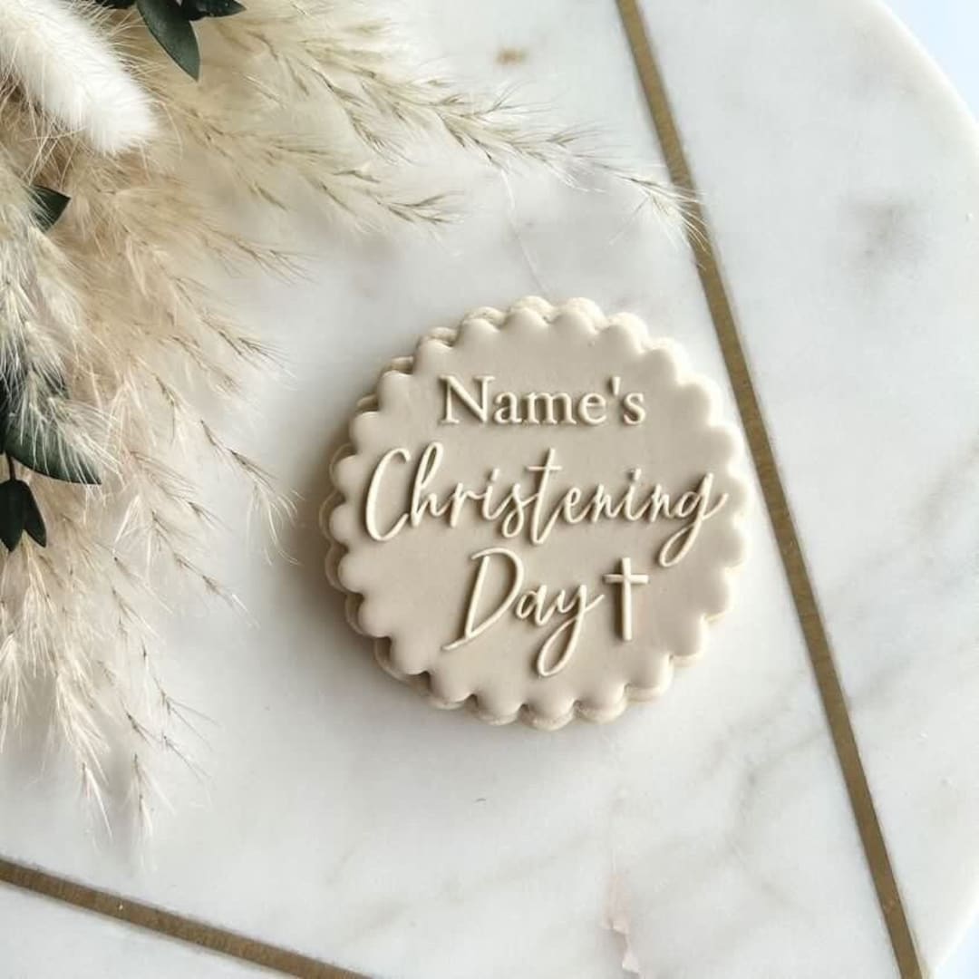 Custom Name Christening With Cross Embosser - Personalised Reverse ...