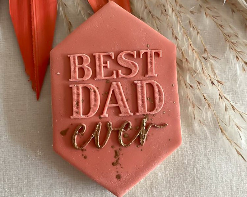 Fathers Day Embosser Stamp - Best Dad Ever Reverse Embosser Stamp - Etsy