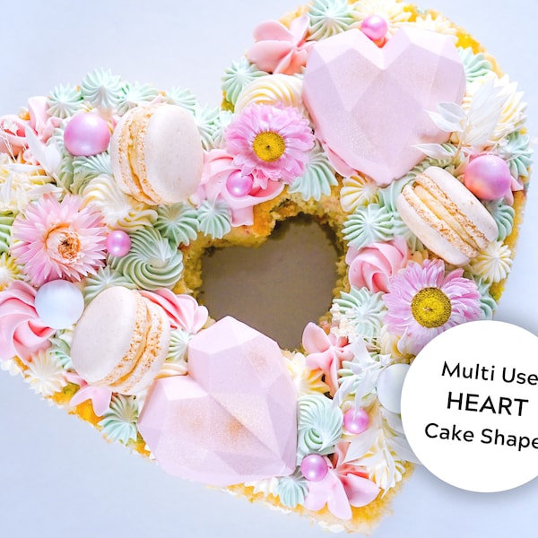Heart Shape Cake Stencil - Etsy