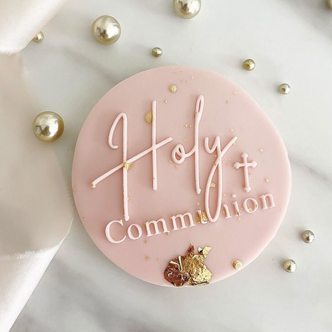 Holy Communion Embosser Stamp - Reverse Fondant Embosser - First Holy ...