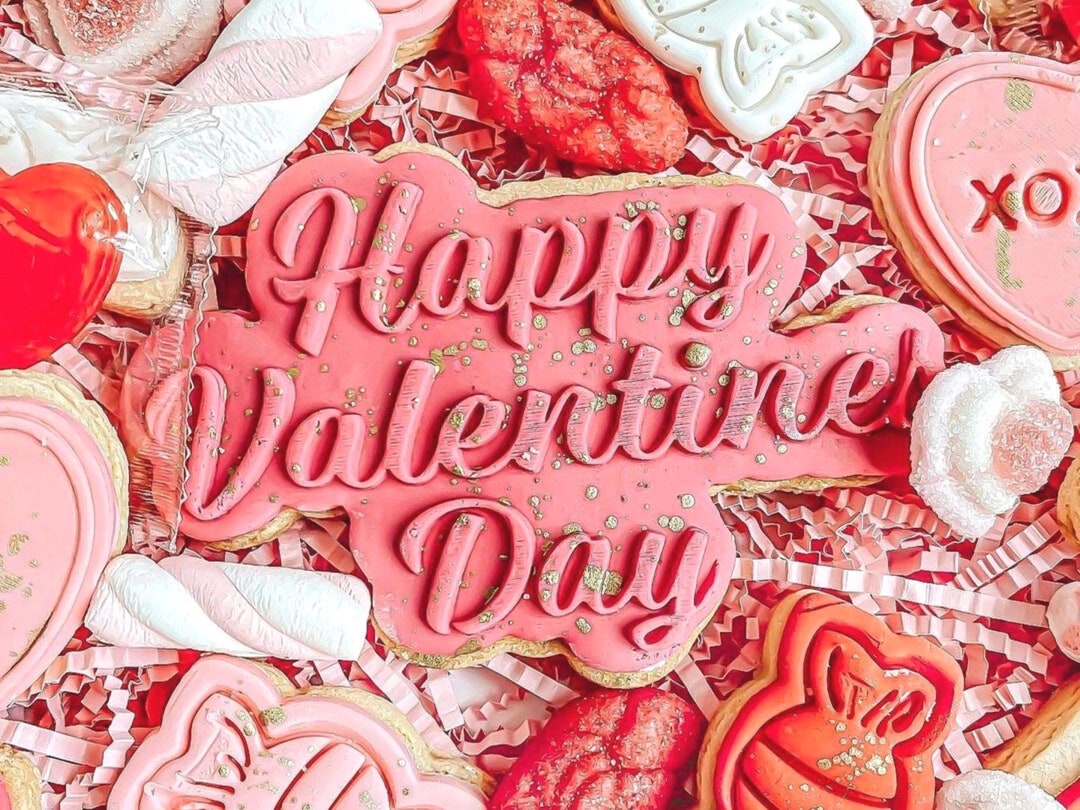 Valentines Reverse Embosser - Happy Valentines Day Cutter & Embosser Set - Etsy