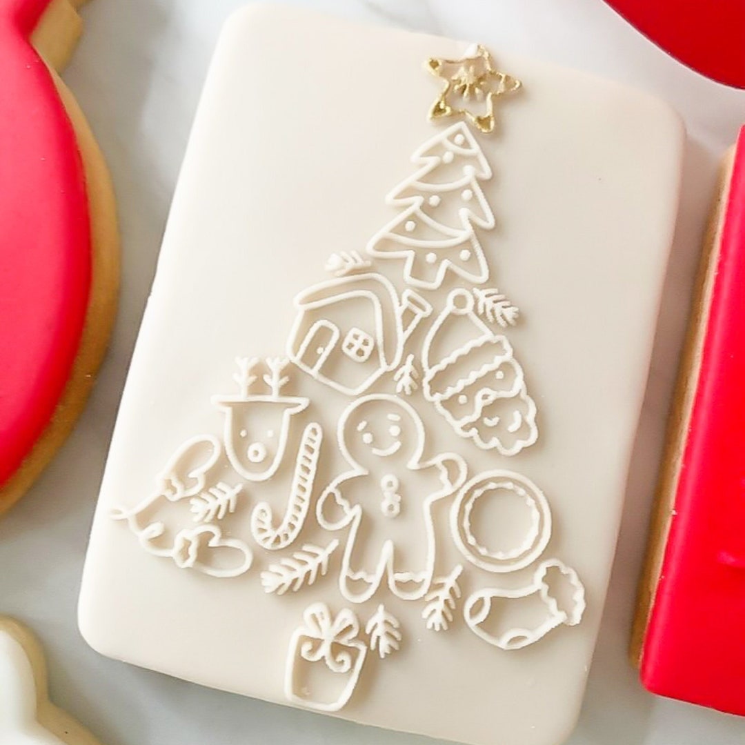 Christmas Reverse Embosser Stamp - Christmas Tree Embosser - Etsy