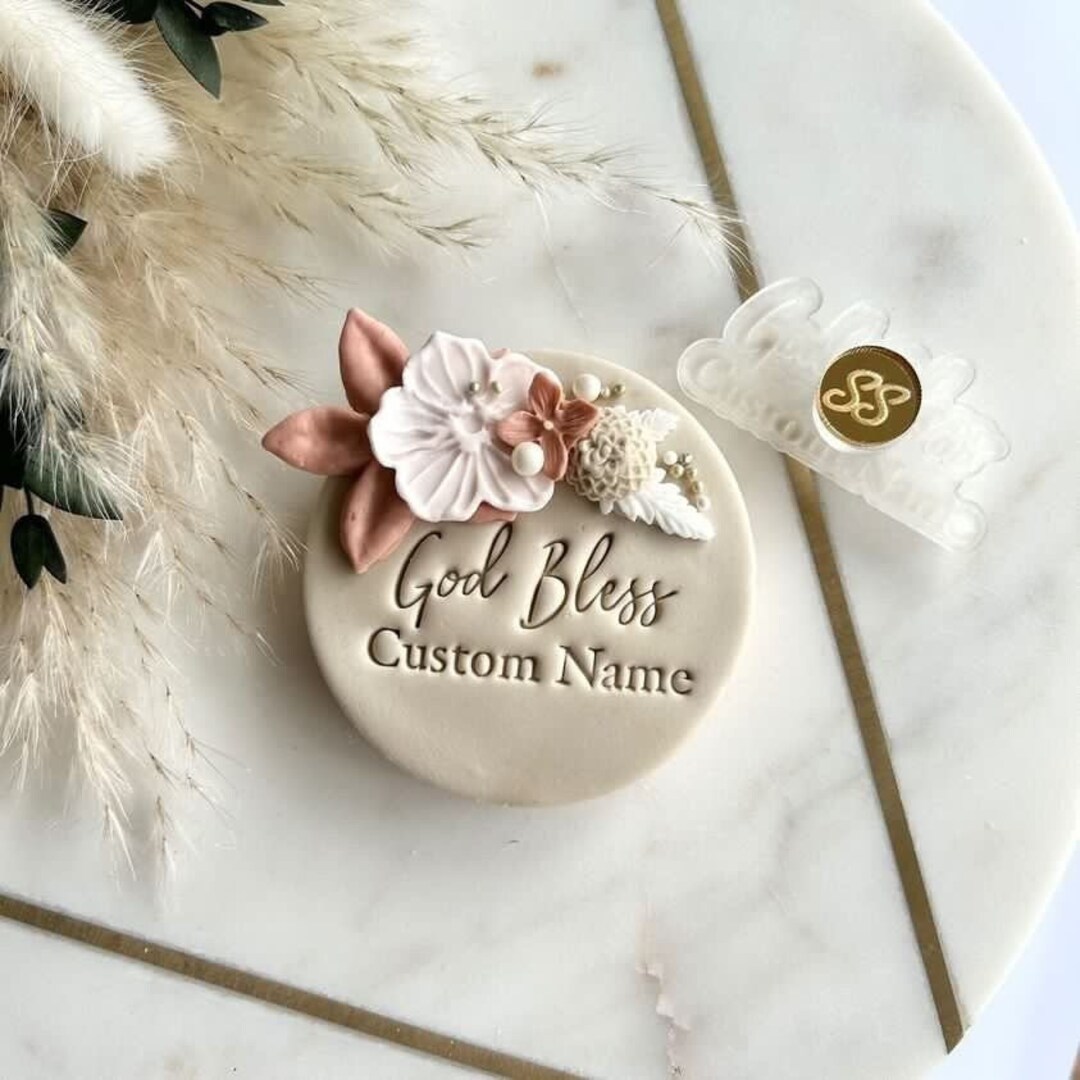 God Bless Custom Name Cookie Stamp - Personalised Slimpress™ Stamp ...