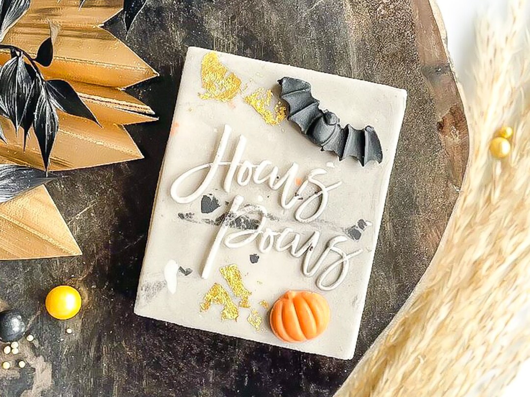 Halloween Reverse Embosser Stamp Hocus Pocus Fondant Debosser - Etsy
