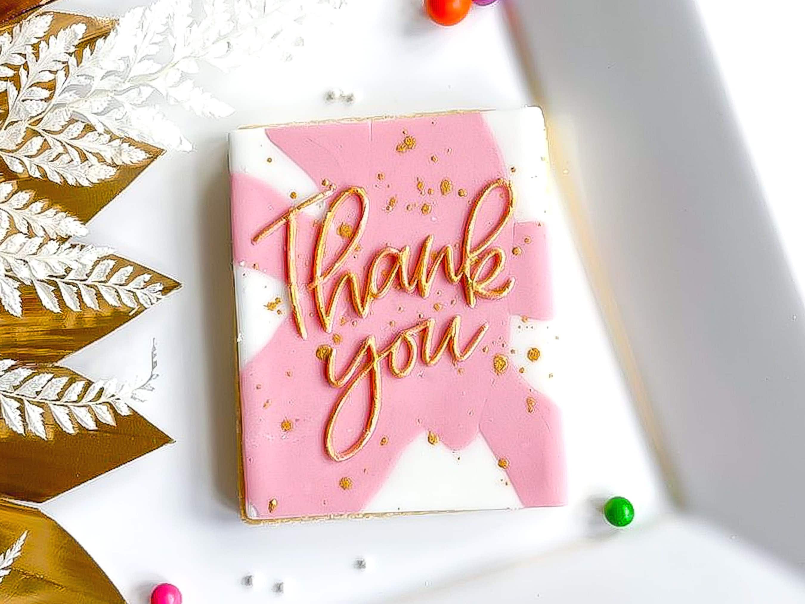 Thank You Embosser Stamp Reverse Stamp - Etsy UK
