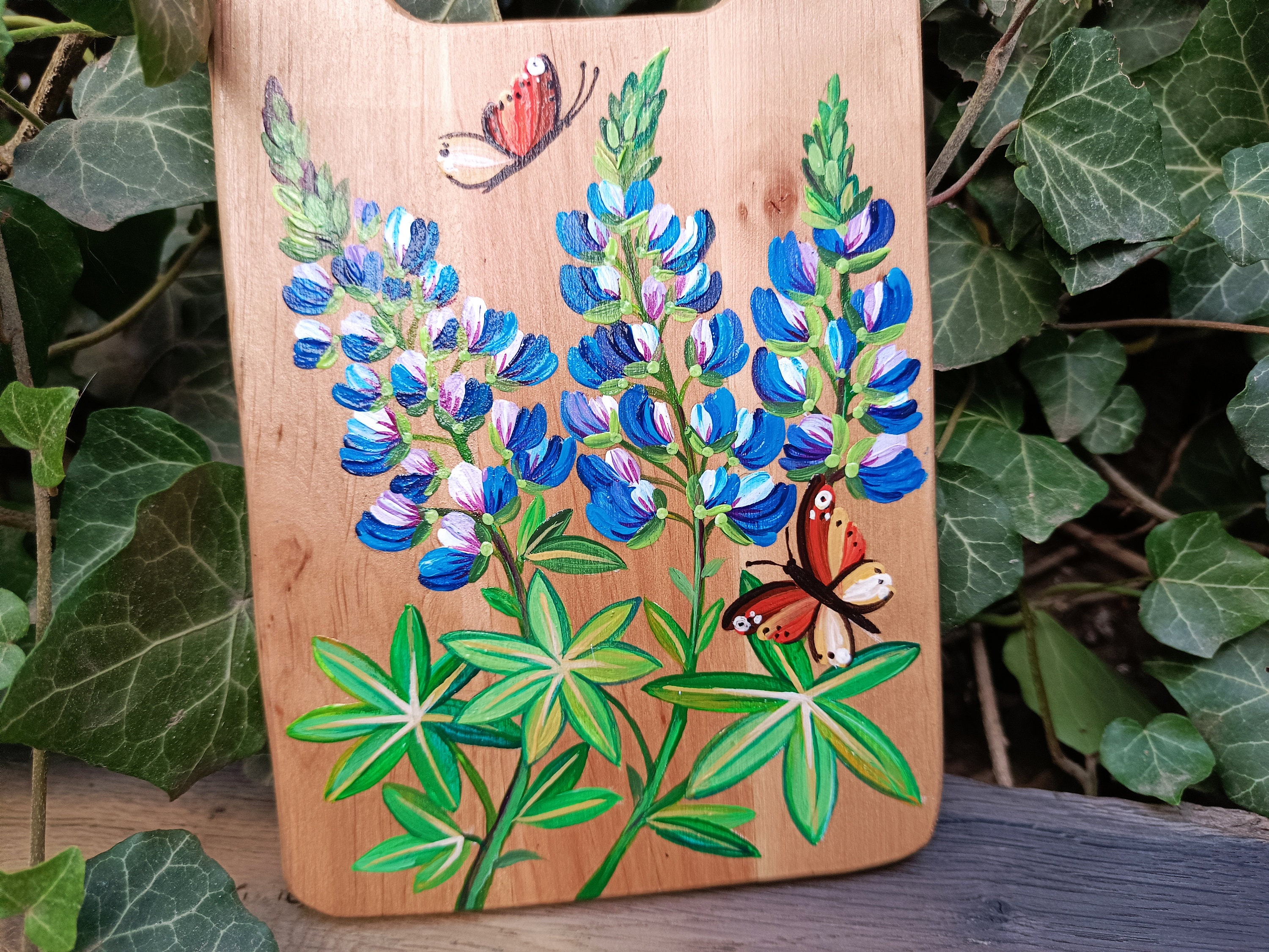 Bluebonnet Wooden Rustic Wall Decor, Texas Bluebonnets Painting, Wall ...