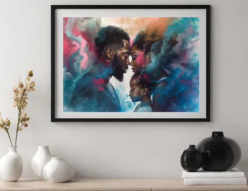 Black Family Printable Wall Art | DIGITAL DOWNLOAD | Modern Wall Art ...