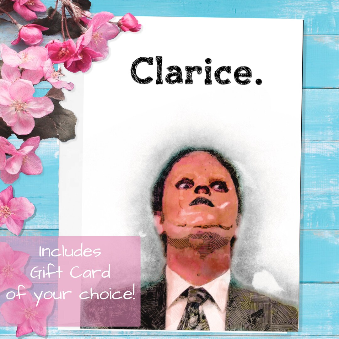 The Office Dwight Schrute Clarice Greeting Card - Gift Card Included ...