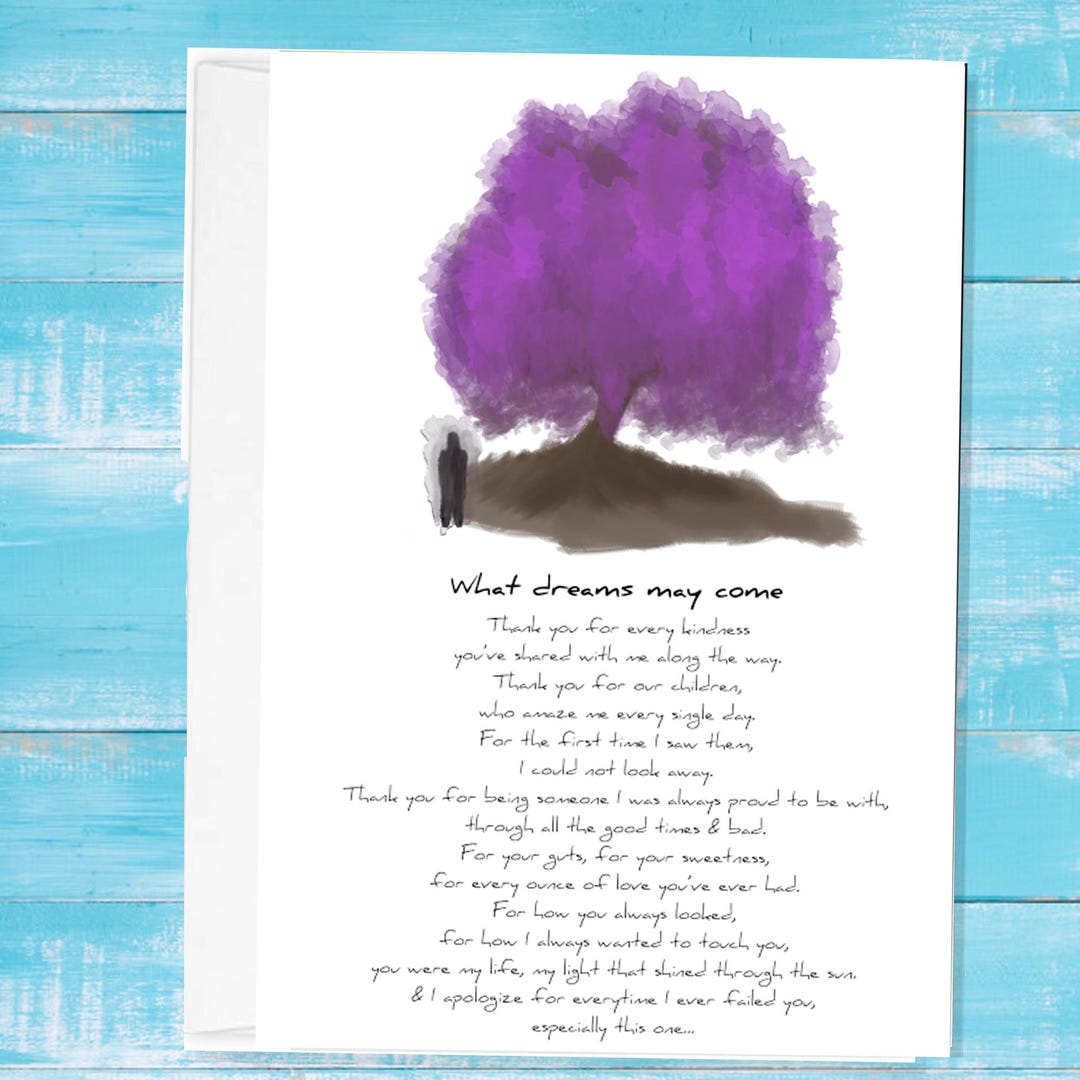 What Dreams May Come Poem Movie Cards - Thank You Greeting Card - Gift ...