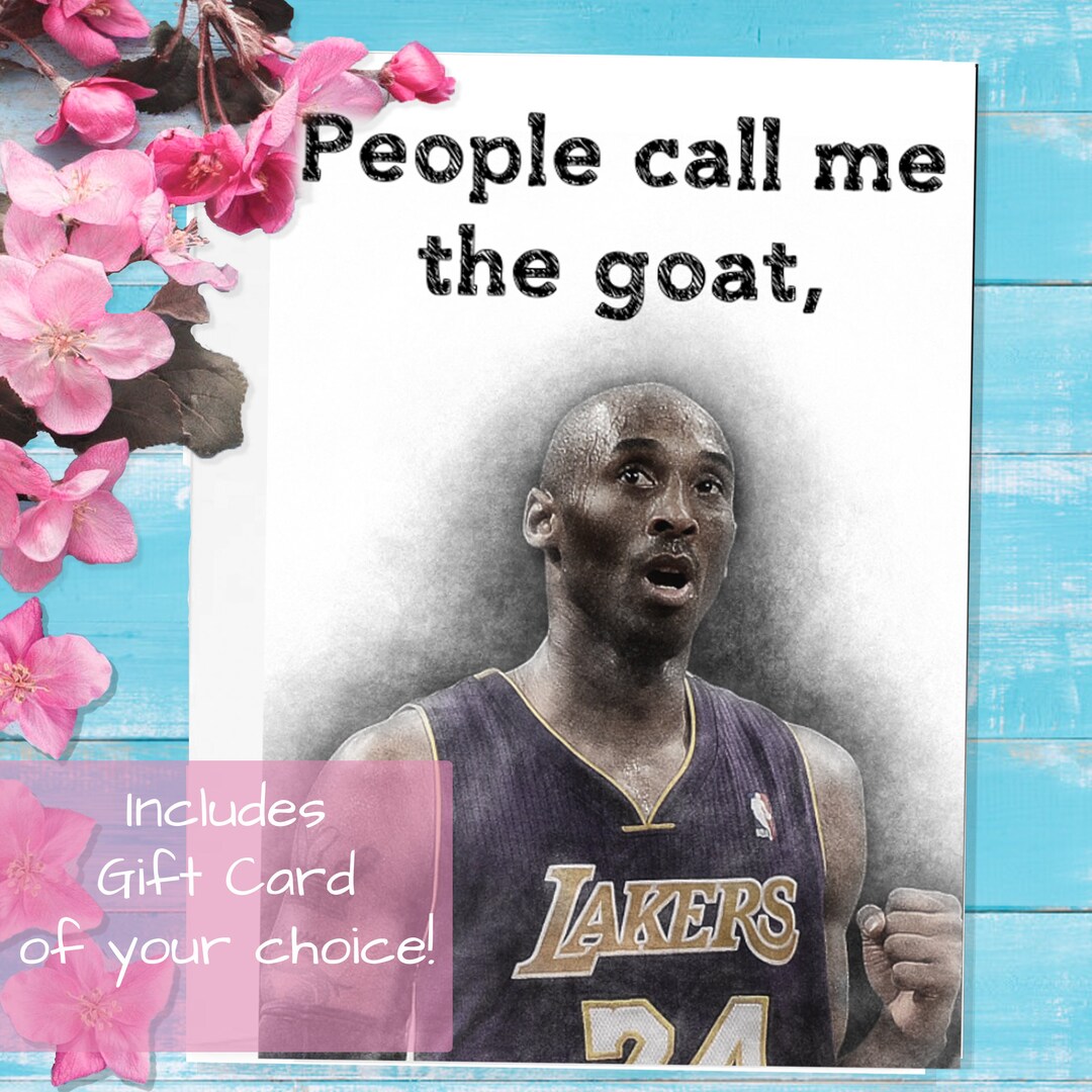 Kobe Bryant Lakers Greeting Card - Gift Card Included - the Los Angeles ...