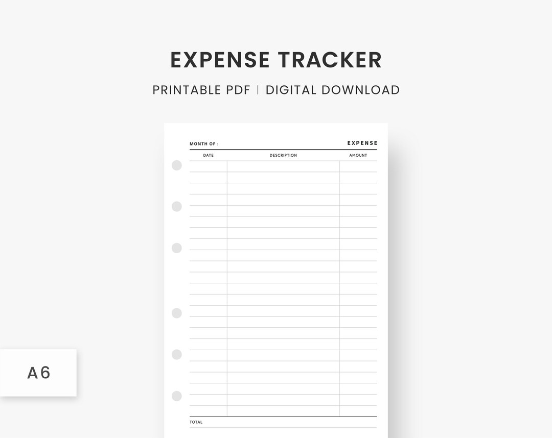 A6 Inserts : Expense Tracker, Expense Planner, Spending Tracker ...