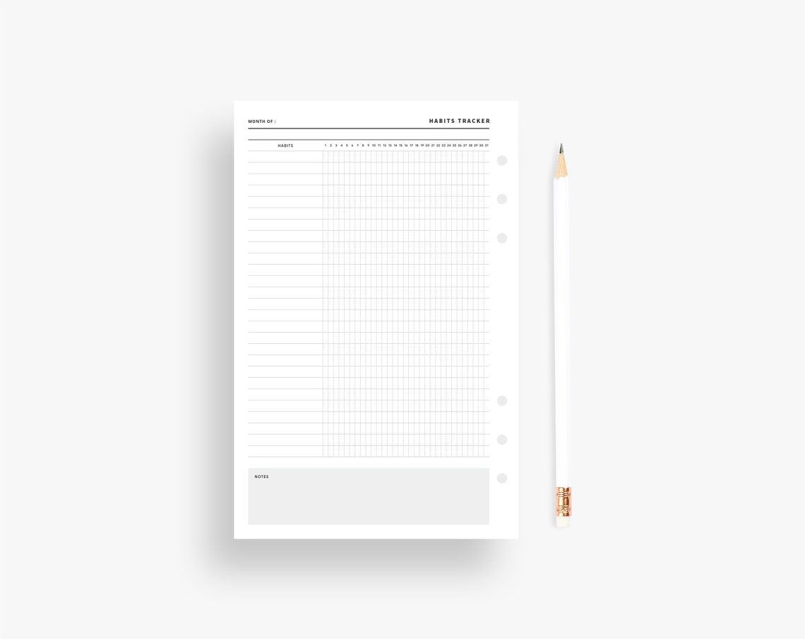 Habit Planner Printable Habit Tracker Monthly Tracker Goal | Etsy