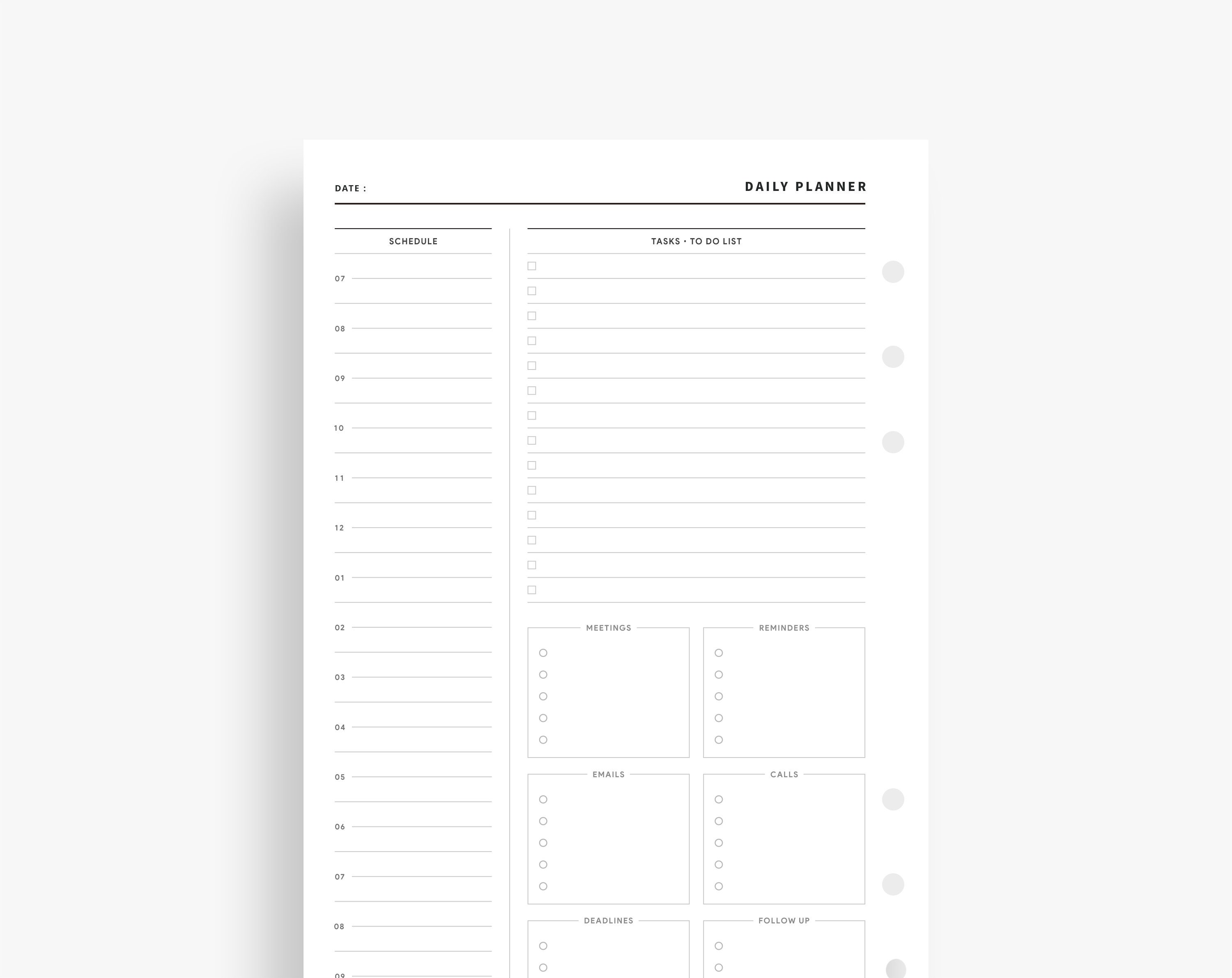 Business Planner Daily Planner Printable Work Planner Daily | Etsy