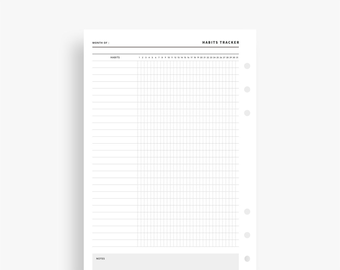 Habit Planner Printable Habit Tracker Monthly Tracker Goal | Etsy