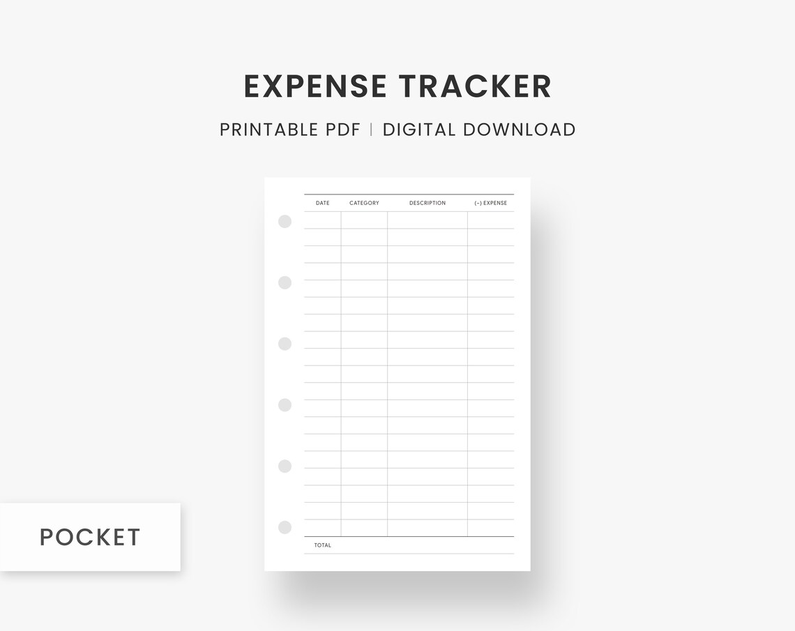 Pocket Inserts : Expense Tracker Printable Financial Planner - Etsy