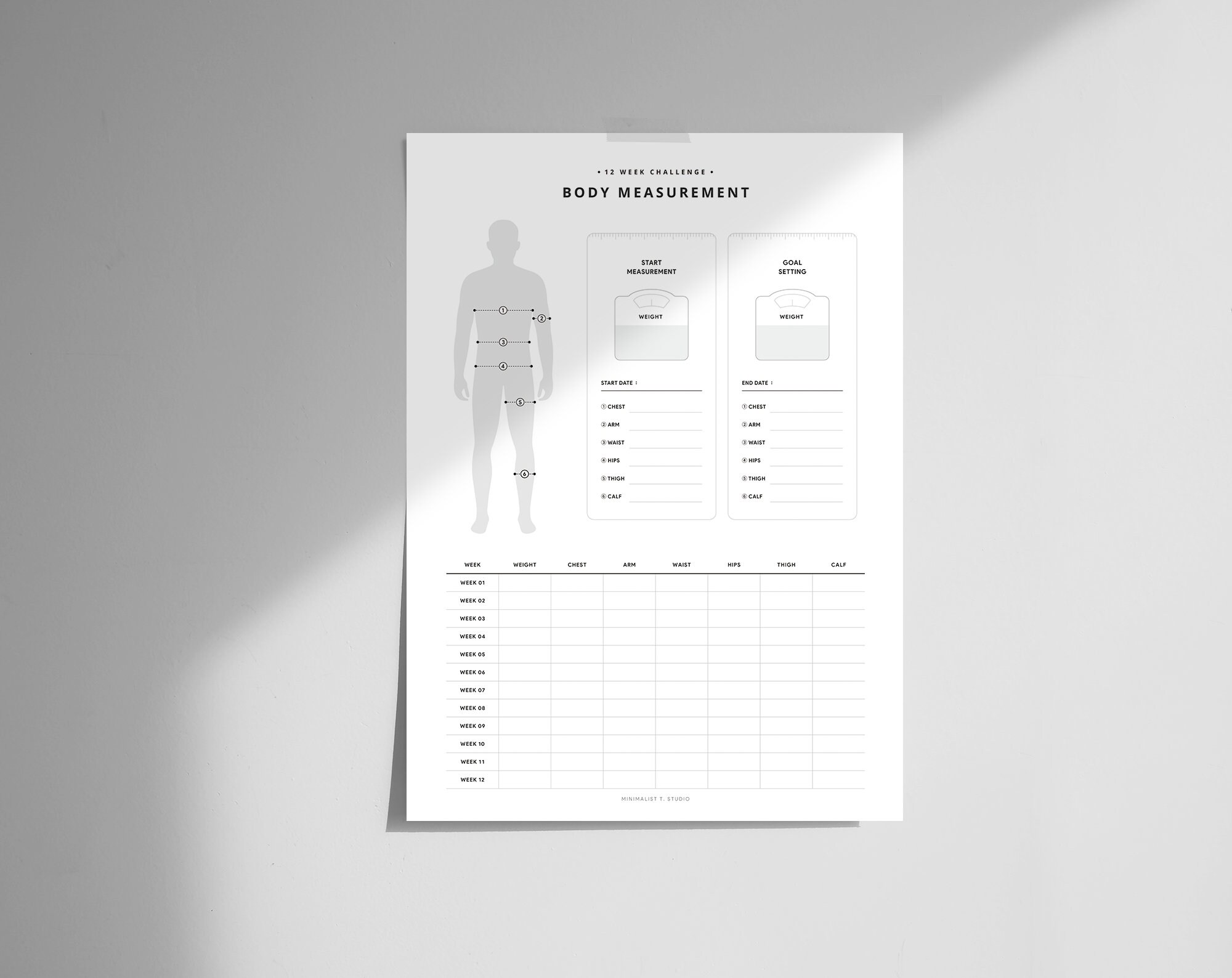 Body Progress Tracker, Body Measurement, Weight Tracker, Fitness ...