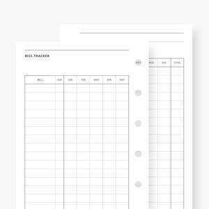 Pocket Inserts : Bill Organizer Bills Tracker Monthly Bill | Etsy