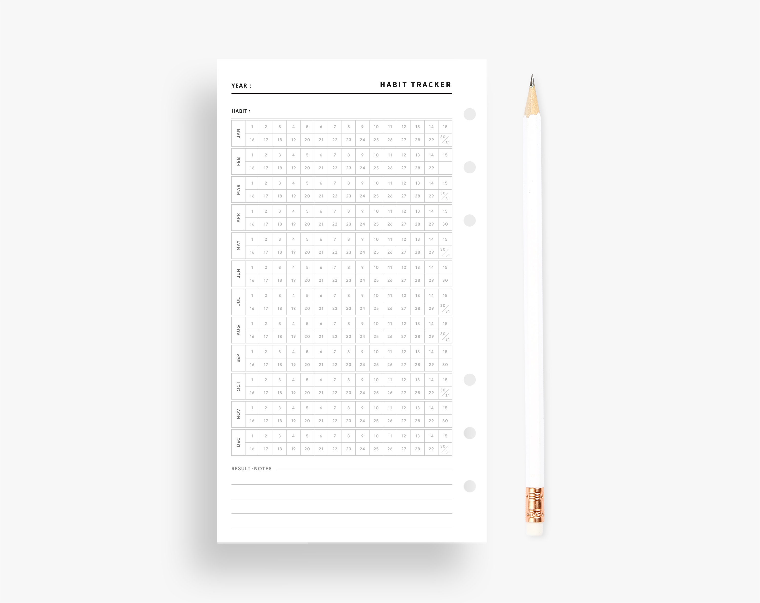 Personal Inserts : Daily Habit Tracker, Monthly Tracker, Goal Tracker ...