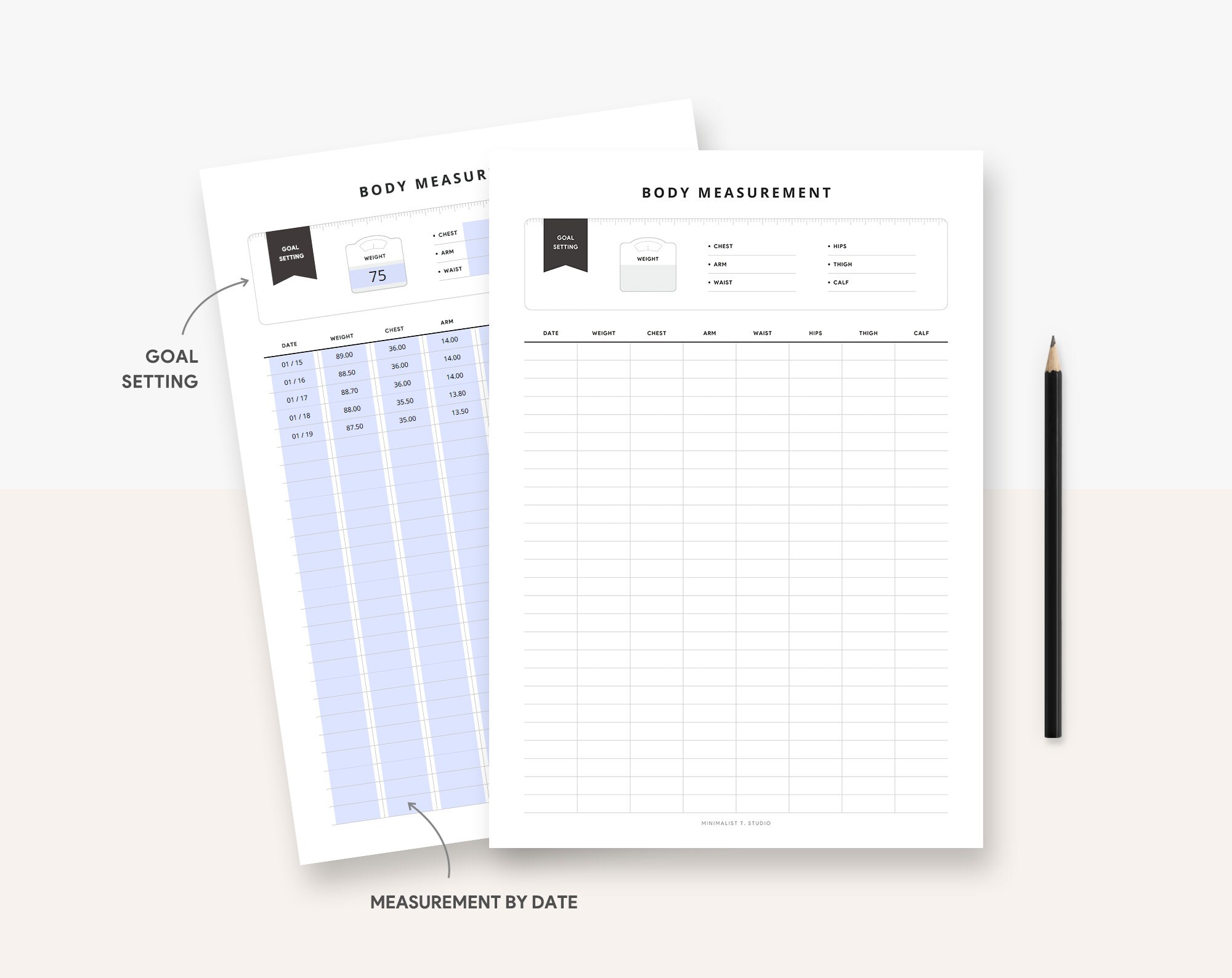 Body Progress Tracker, Body Measurement, Weight Tracker, Fitness ...