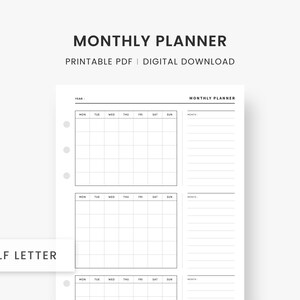 3 Month Planner Printable, Quarterly Planner, 90 Day Plan, Undated ...